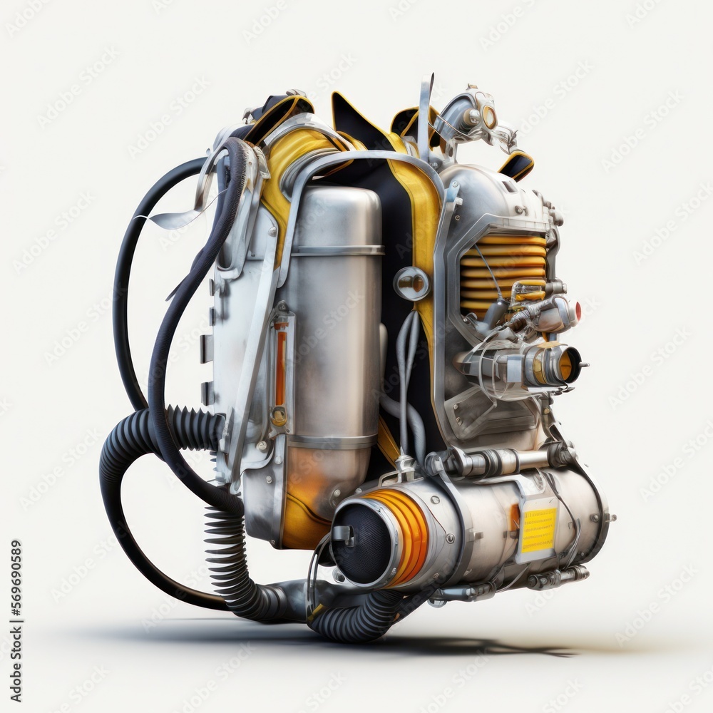 Futuristic portable jet pack device for propulsion and flight isolated ...