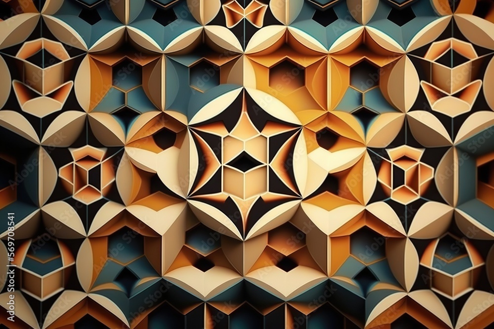 Image composed of repeating geometric shapes often used to create a structured and organized ...