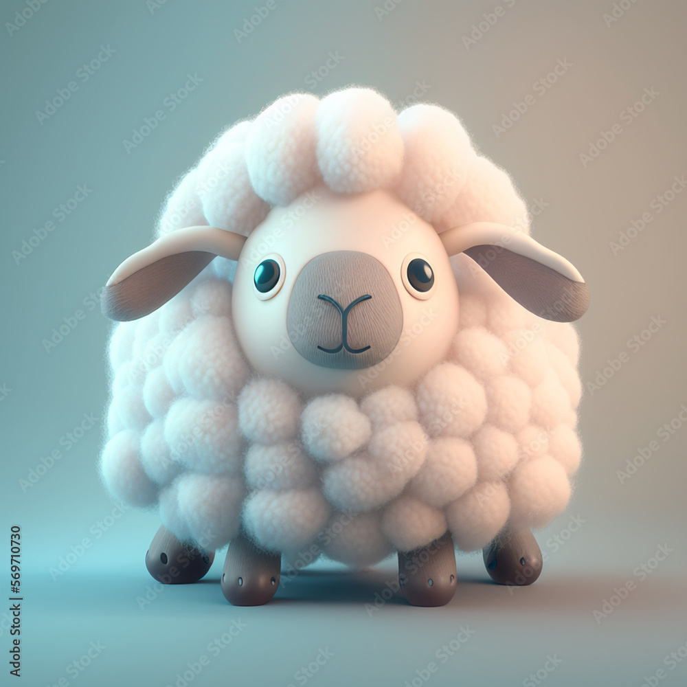 Cute cartoon sheep character. Cartoon sheep. Lamb. Cartoon sheep on a ...