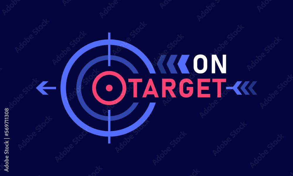 On target logo design. Concept achieving the goal in business ...
