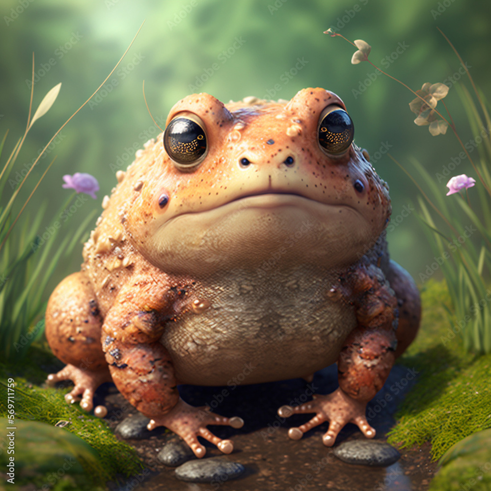 Cute cartoon frog character. Cartoon frog. Frog. Cartoon frog on a ...