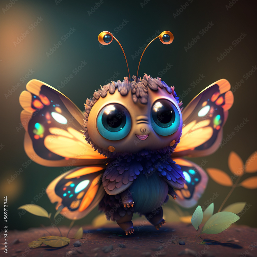 Cute cartoon character butterfly. Cartoon butterfly. Butterfly. Cartoon ...