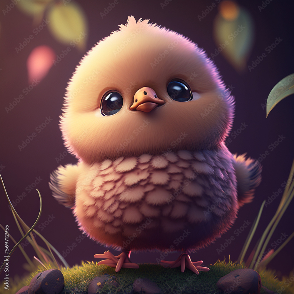 Cute cartoon chicken character. Cartoon chicken. Chick. Cartoon chicken ...