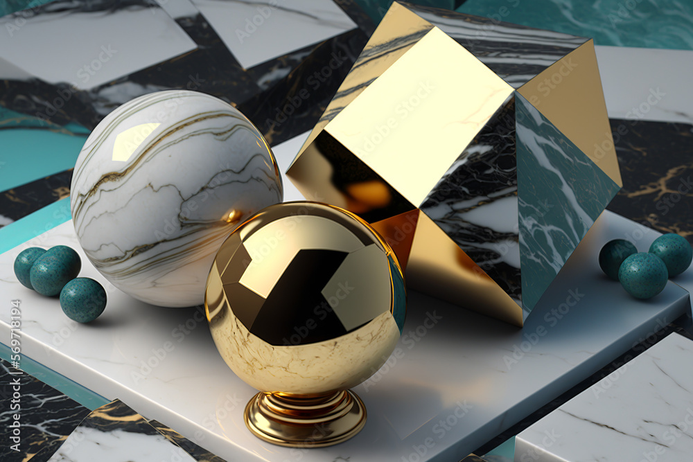 gold, murble, cube, design, style, ball, soccer, football, sport ...