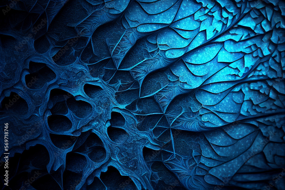 Blue texture floral nature high resolution created with Generative AI ...