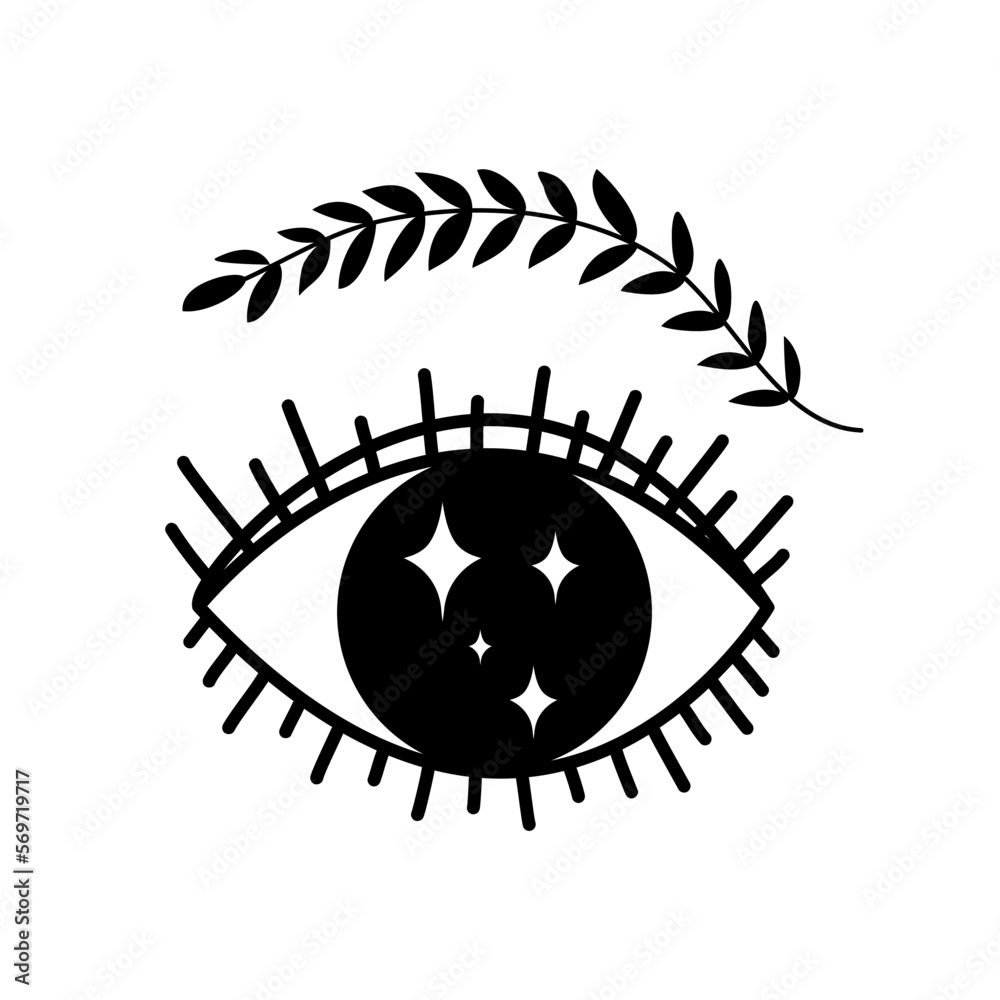 Vecteur Stock Magic eye in stars and twinkling. Sign and symbol of ...