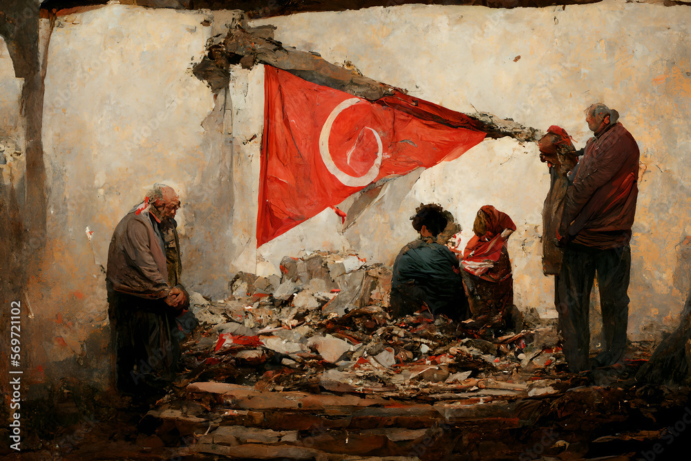 Despair and hurt, people crying after the earthquake in Turkey ...