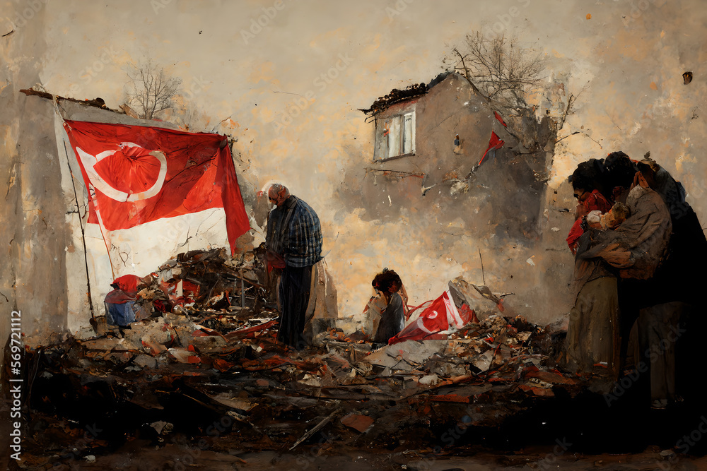 Despair and hurt, people crying after the earthquake in Turkey ...