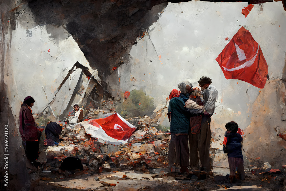 Despair and hurt, people crying after the earthquake in Turkey ...