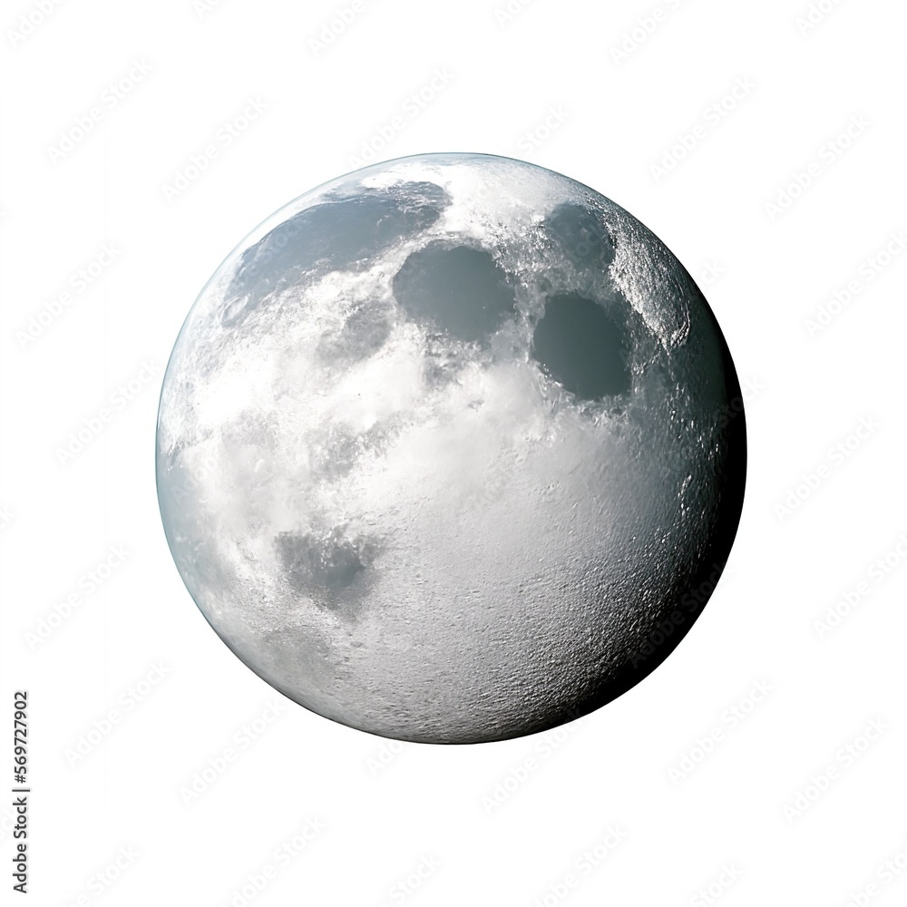 A Picture of the Moon Taken From Space White Background Isolation ...