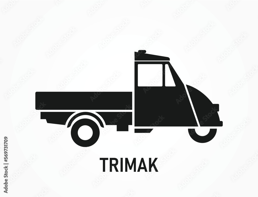 Three wheeler. Rick Shaw Sign. Taxi or parking logo. Tuk tuk ...