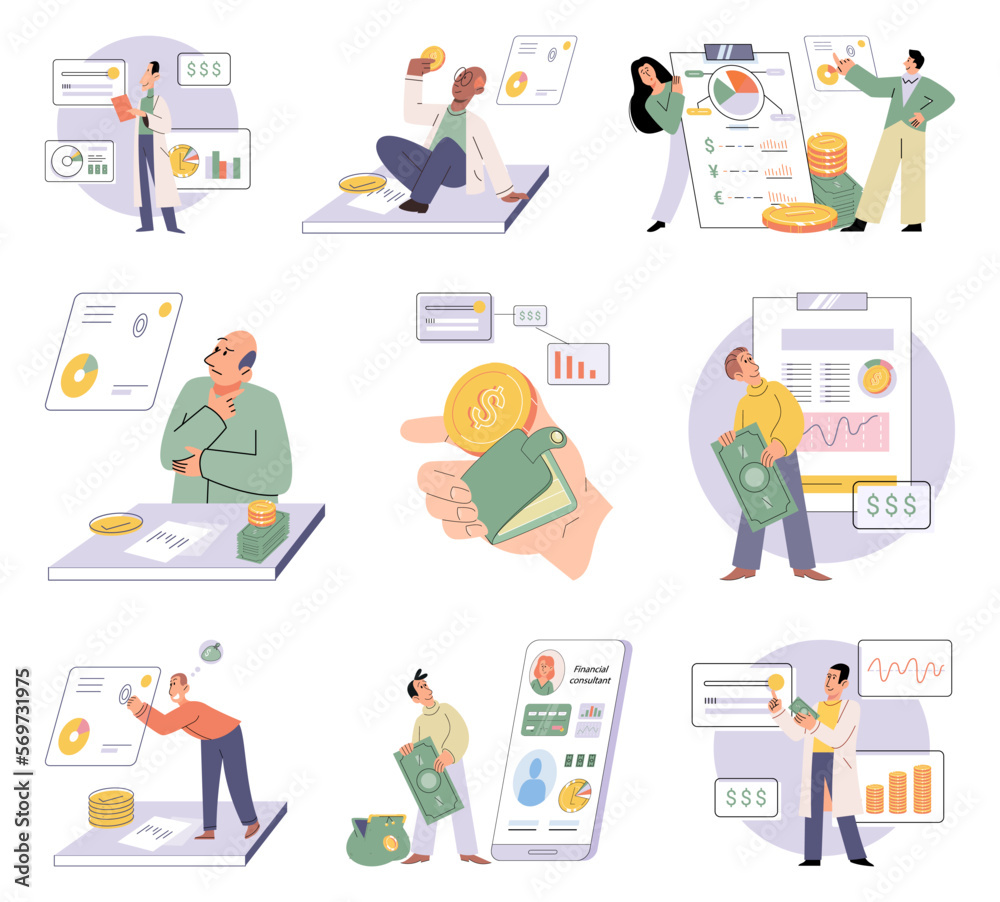 Budget plan concept. Evaluates income and expenses, analyzes ...