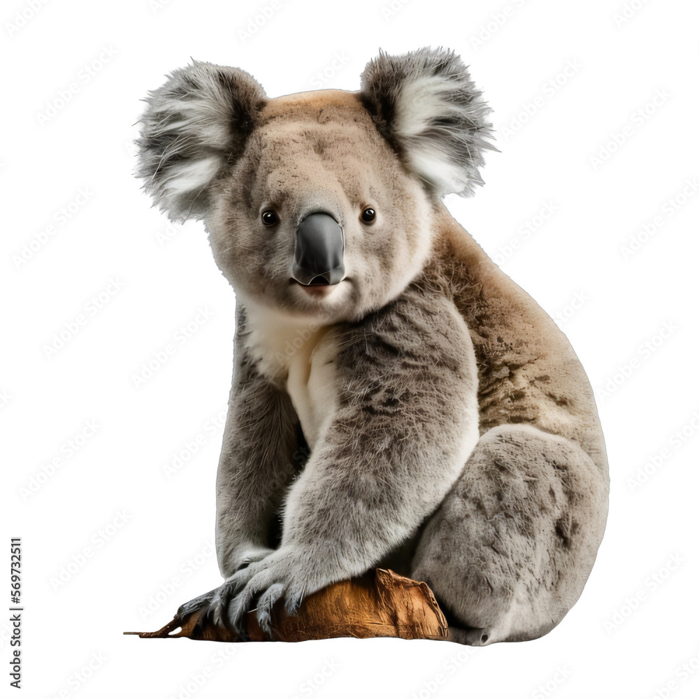 koala on a transparent background png isolated Generative Ai Stock ...