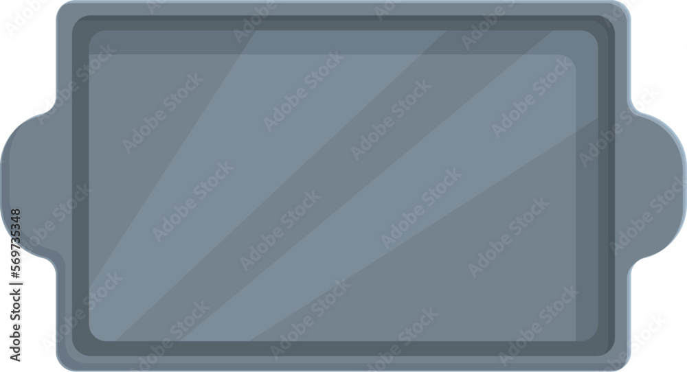 Metal tray icon cartoon vector. Food bakery. Wok form Stock Vector ...