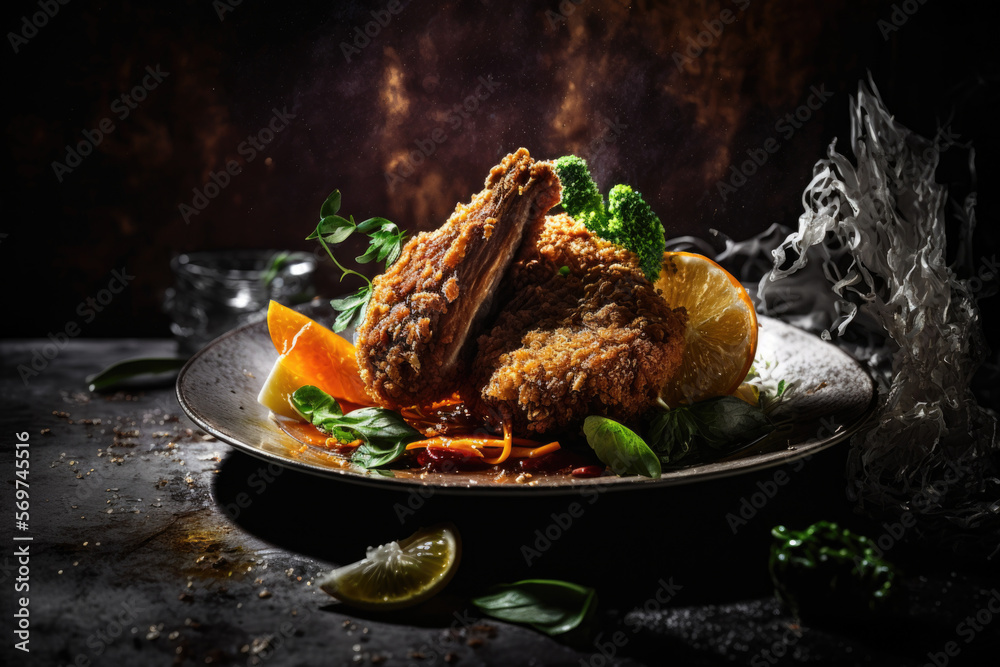 Golden & Crispy Fried Chicken: A Mouth-Watering Close-Up of Juicy and ...