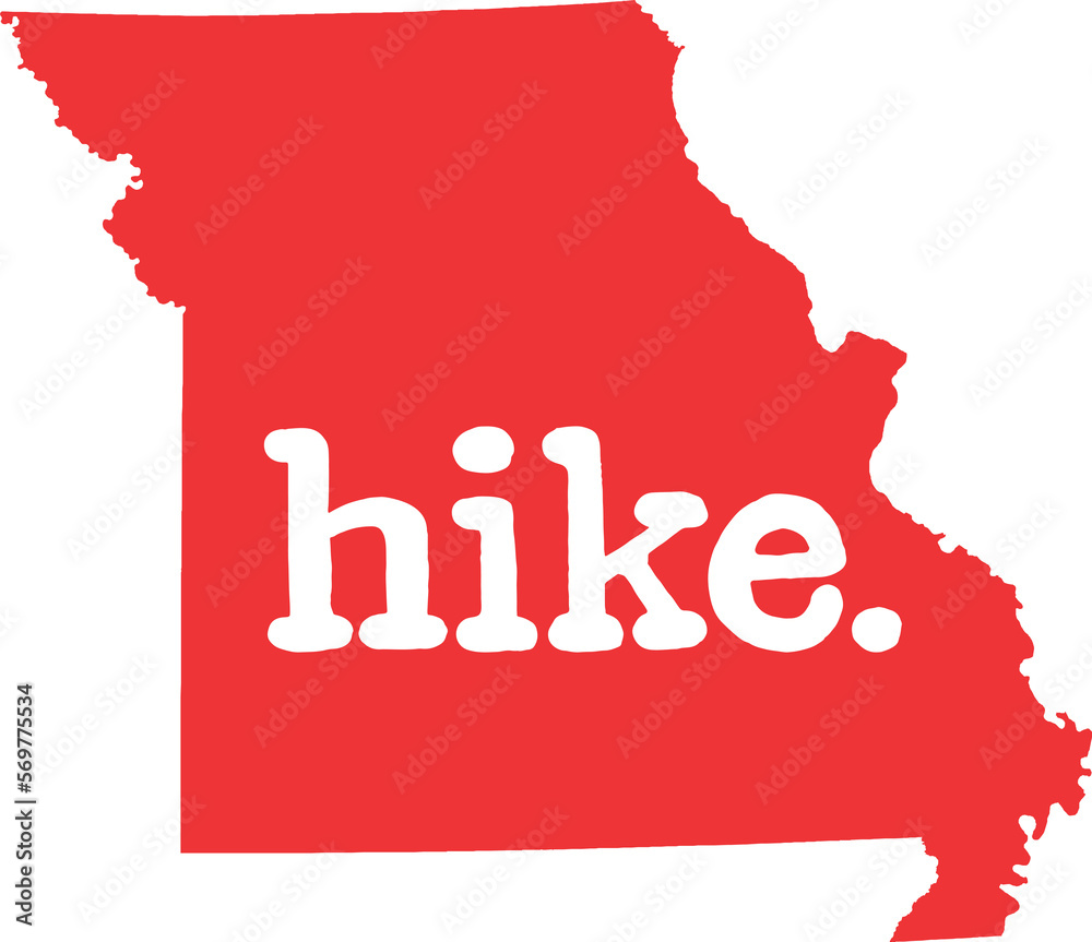 missouri state map hike decal - PNG image with transparent background ...