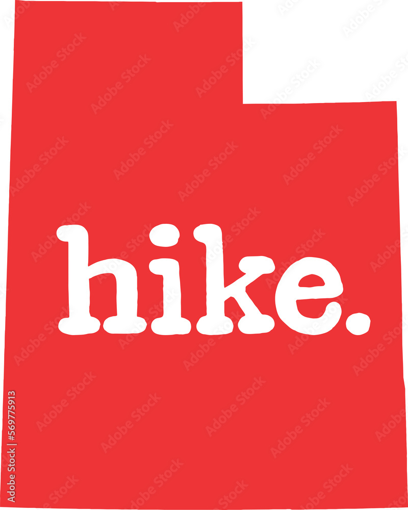 utah state map hike decal - PNG image with transparent background Stock ...