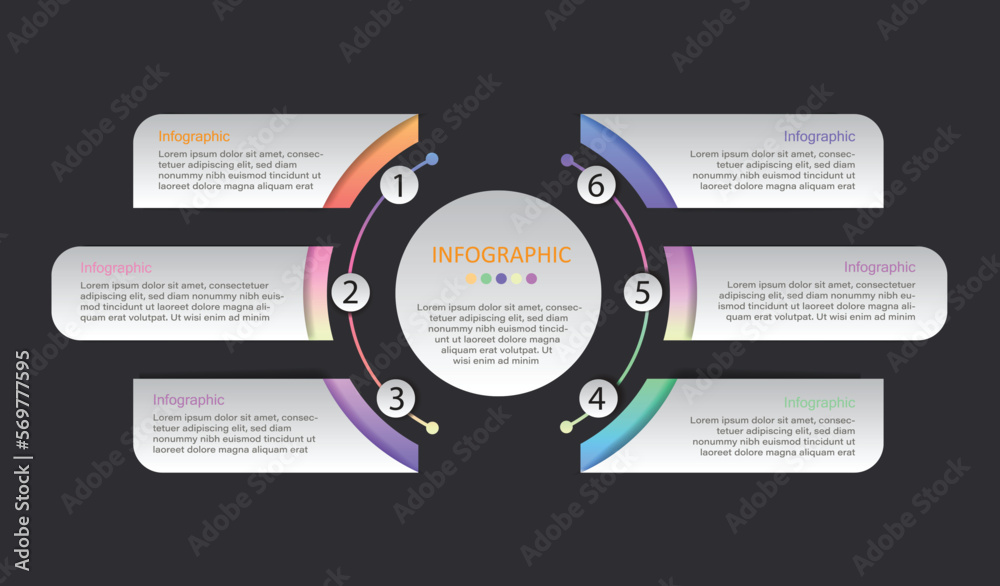 Vector infographics are used for presenting or showing work sequences ...