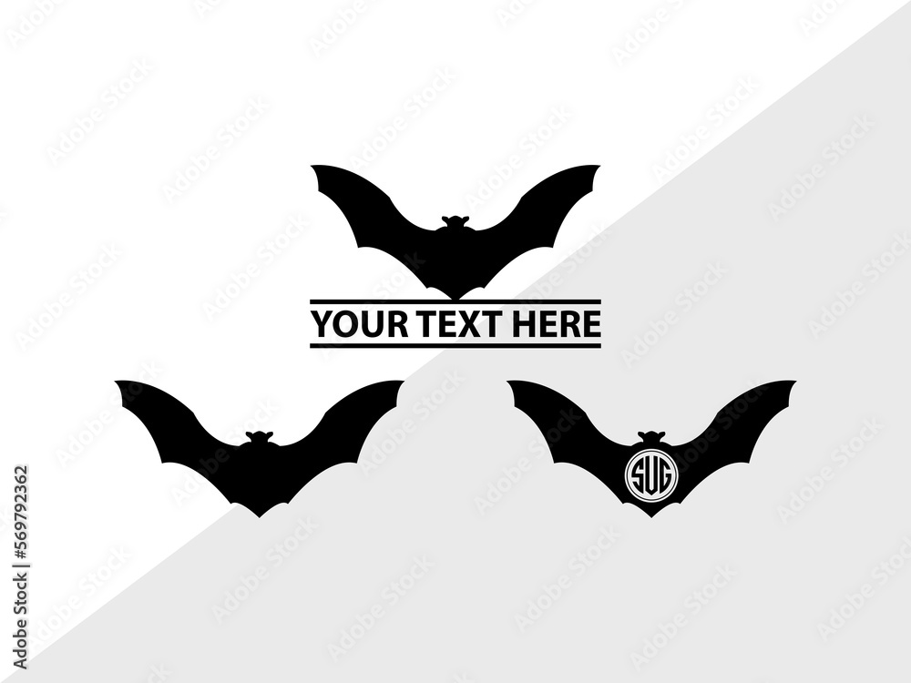 Bat Silhouette, Bat SVG, Flying Bats Svg, Halloween Bat Svg, Spooky Bat ...