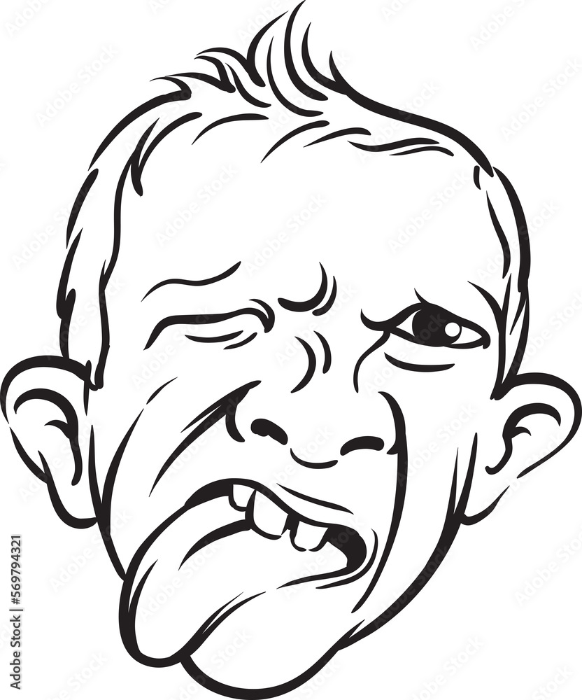 whiteboard drawing disgusting grimace - PNG image with transparent ...