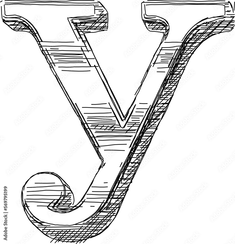 Russian alphabet sketch outline Stock Vector | Adobe Stock