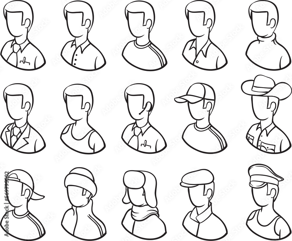 whiteboard drawing people icon set - PNG image with transparent ...
