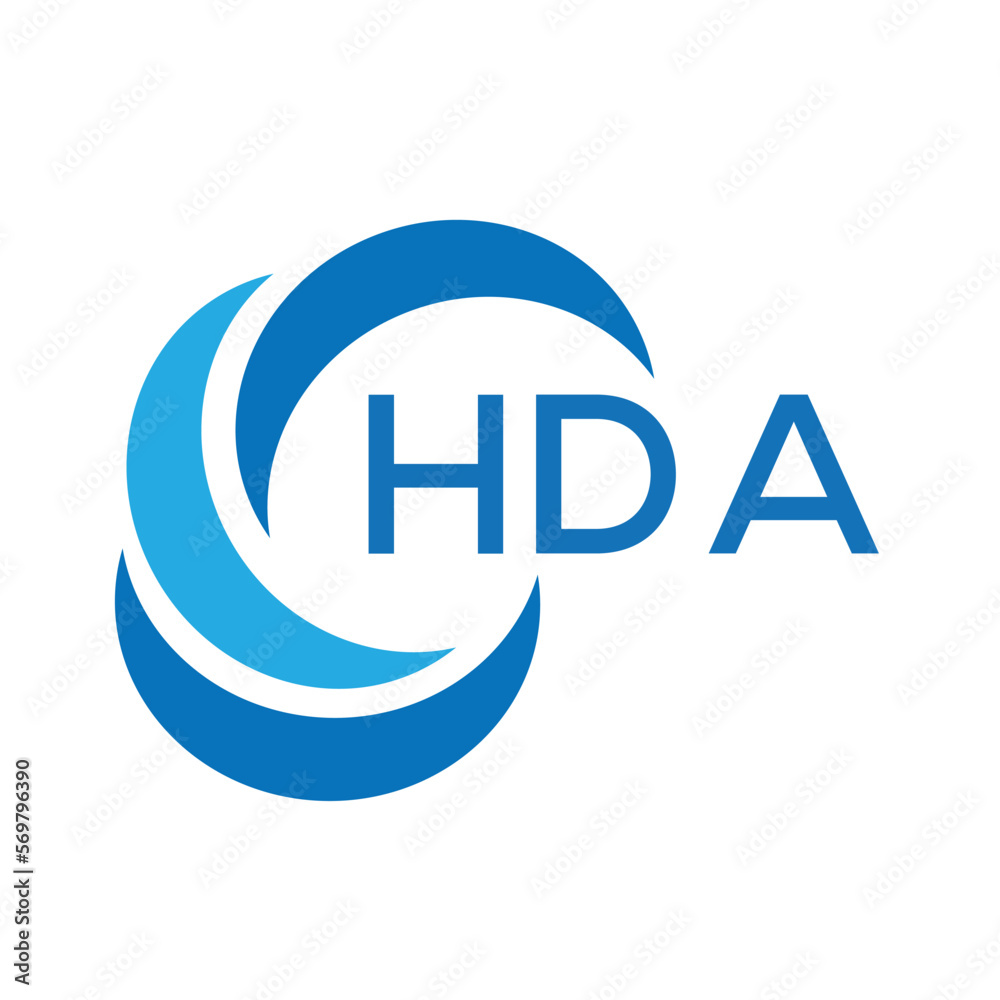 HDA Letter logo design template vector. HDA Business abstract ...