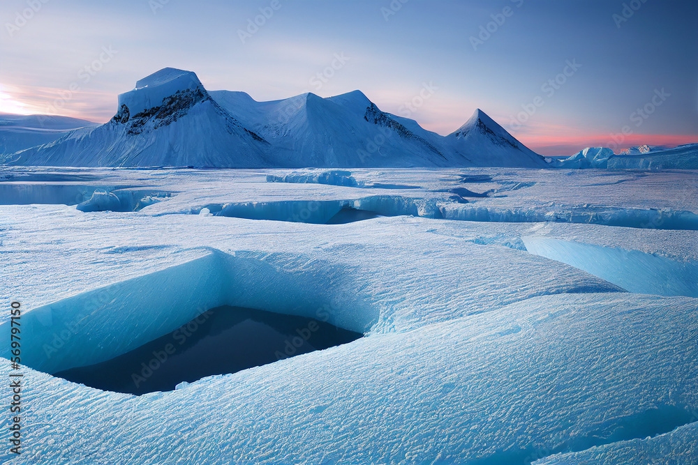 Wallpaper of massive arctic glacier landscape. Generative ai Stock ...