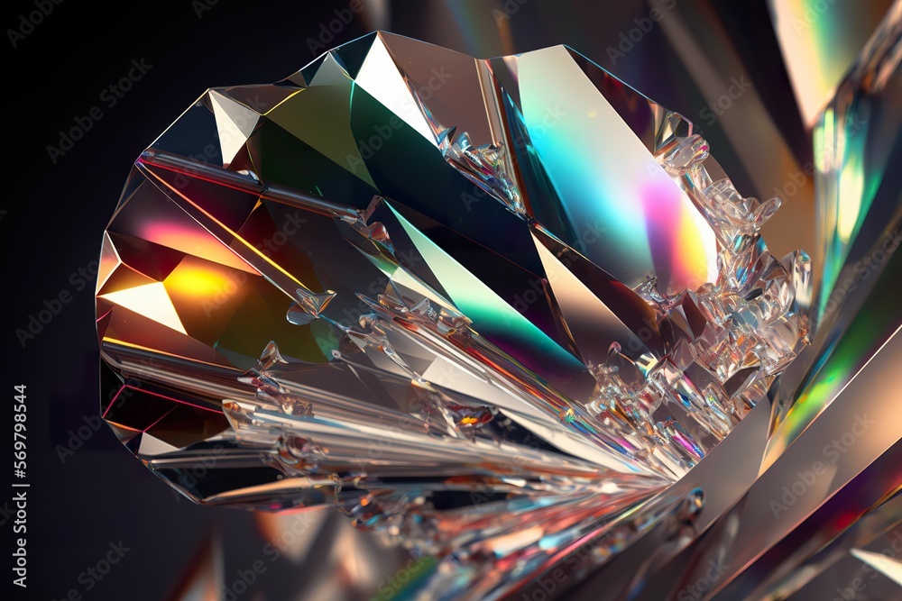 Crystal prism diamond background overlay digital art reflection ...