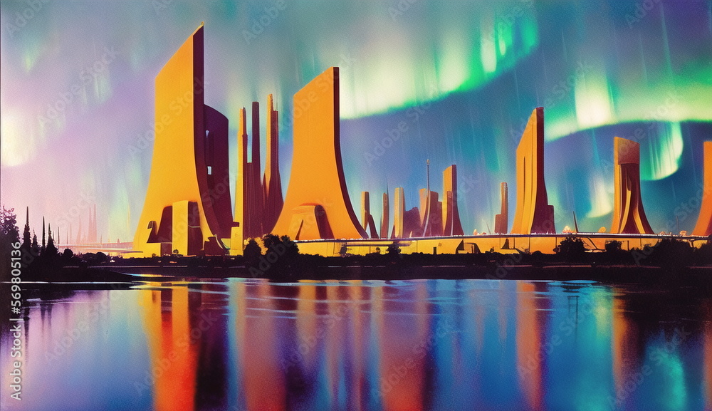 Landscape Painting Illustration Digital Artwork. Zen Banner background ...