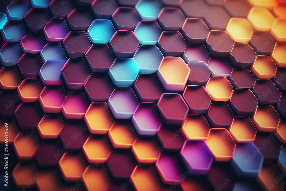 Hexagon tiles pattern, texture background, created with Generative AI ...