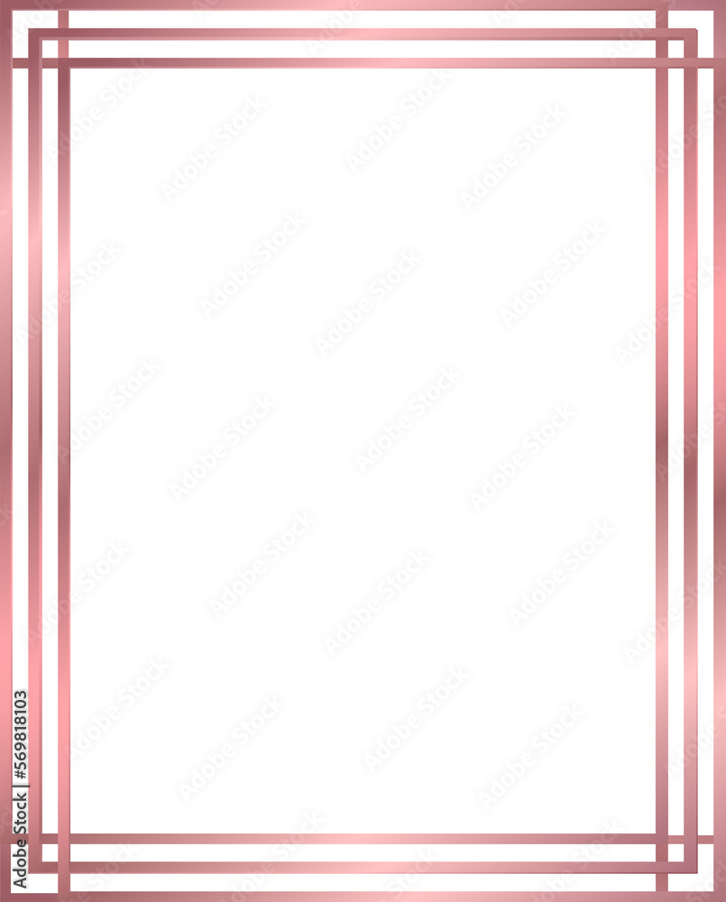rose gold border frame Stock Illustration | Adobe Stock