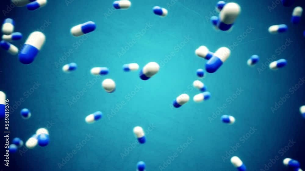 capsule medicine Digital animation of medial science icons drugs ...
