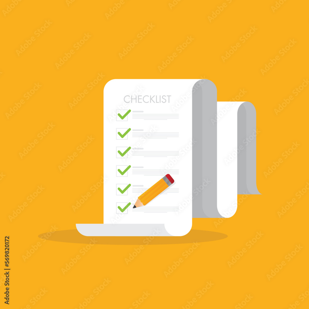 Vecteur Stock Check List Document Paper Check List And To Do List With vecteur-stock-check-list-document-paper-check-list-and-to-do-list-with