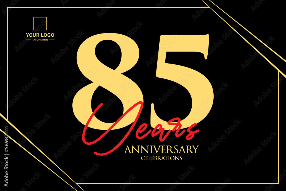 85th anniversary celebration logo design concept. Logo Vector Templates ...
