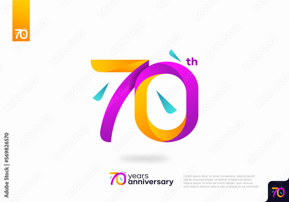 Number 70 logo icon design, 70th birthday logo number, 70th anniversary ...