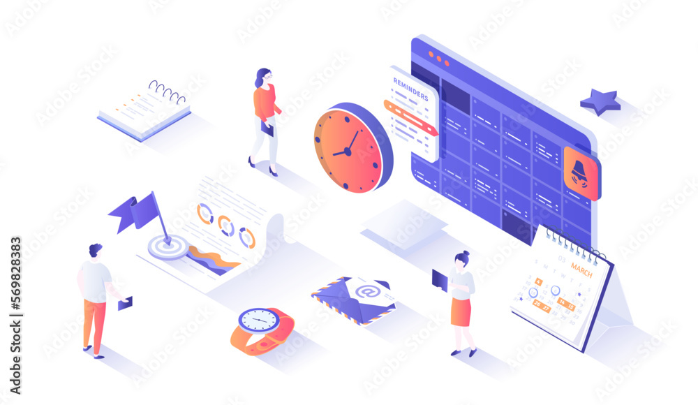 Planning schedule and calendar. Time management, work planning ...