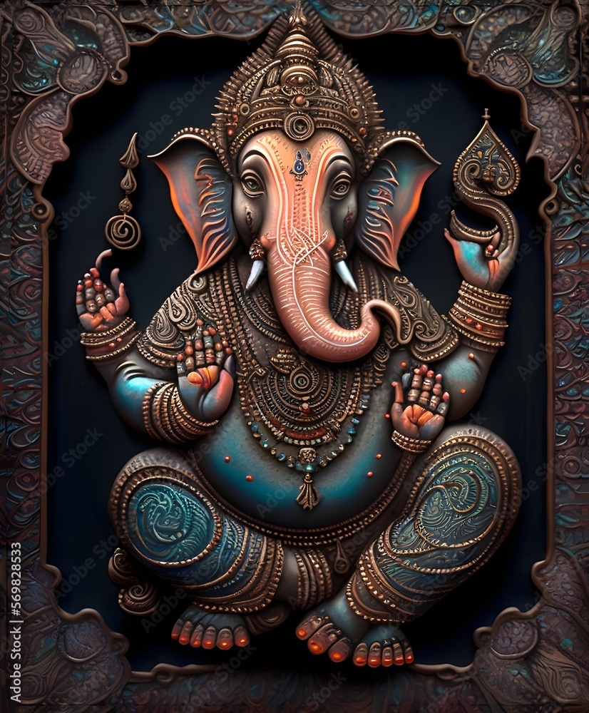 Lord Ganesha, the celebration of Ganesh. Indian hindu god ganesha ...