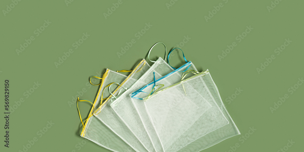 Reusable grocery bags from net, reusable packaging for fruits and ...