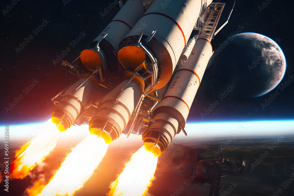 Powerful work of carrier rockets to put manned space shuttles into ...