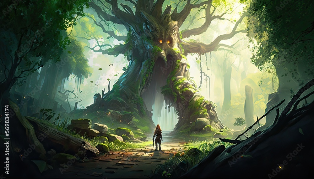 Elf wizard harnessing the power of nature to cast spells. The ...