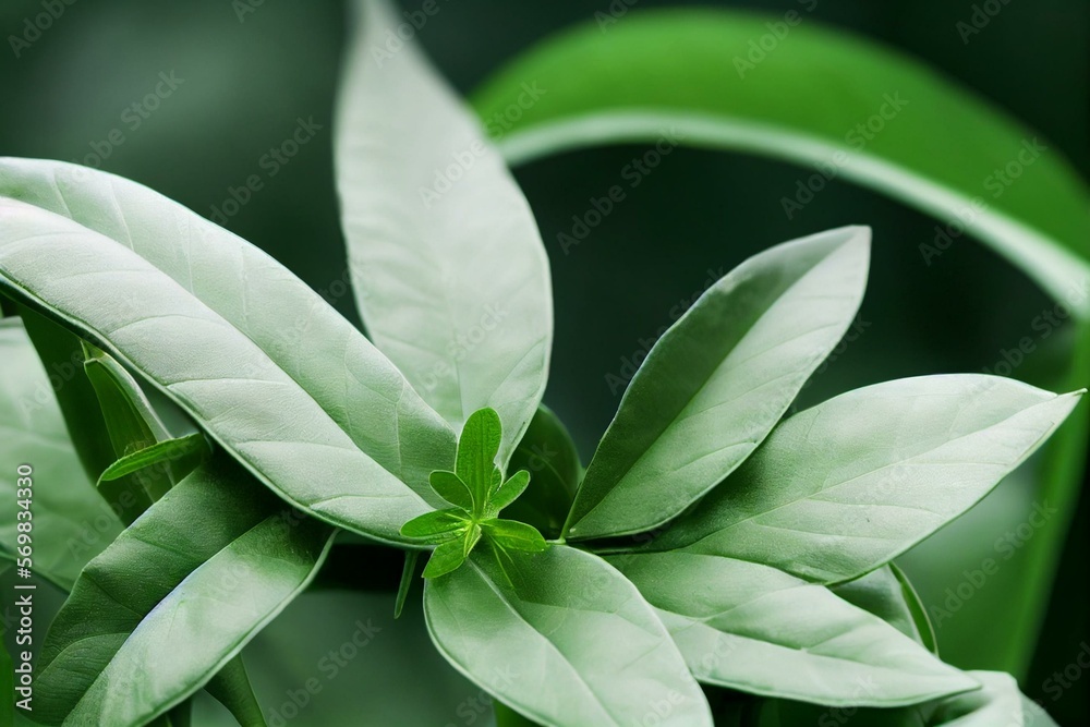 Green leaves vines of Tiliacora triandra medicinal plant native to ...