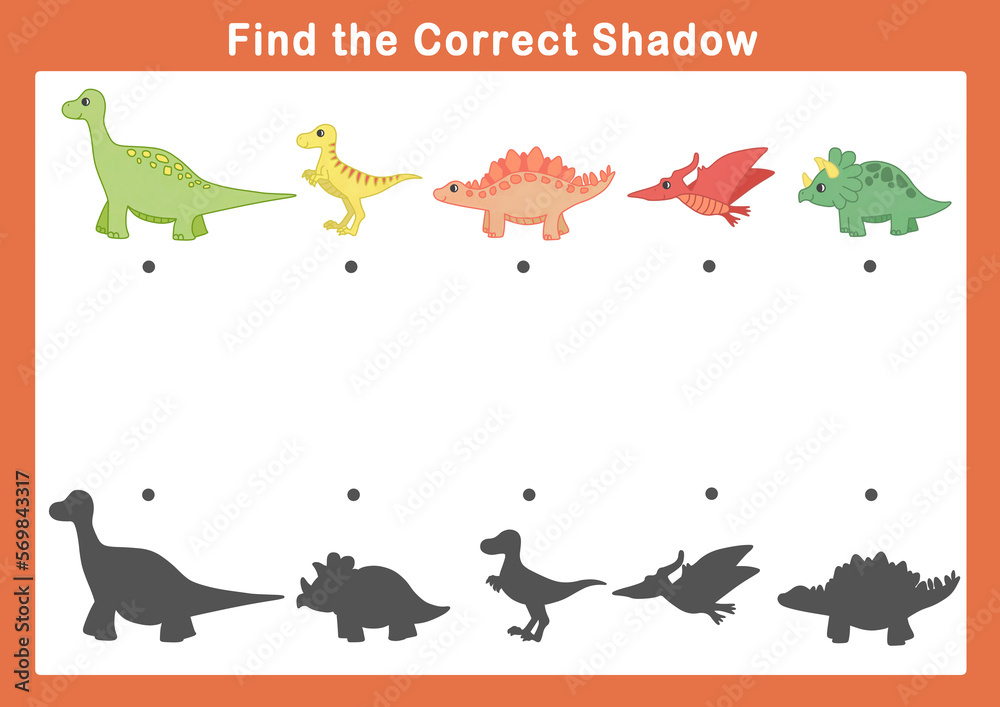 Shadow matching game for kids. Educational game for children. Find The ...