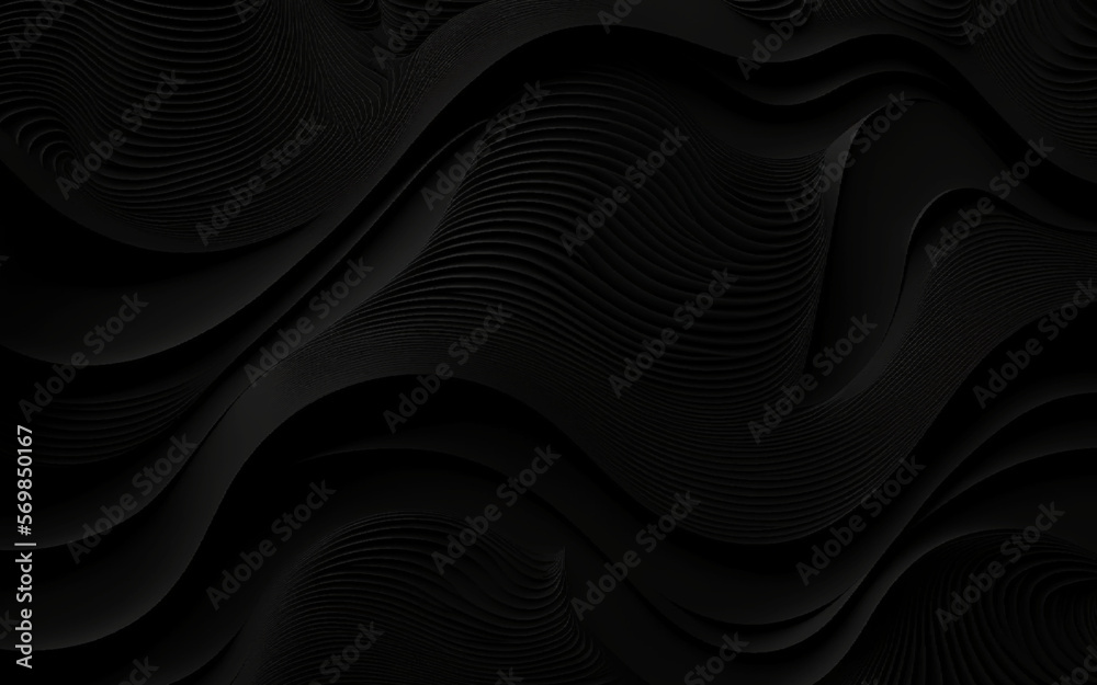 Black wave abstract business tech background. Smooth elegant black ...
