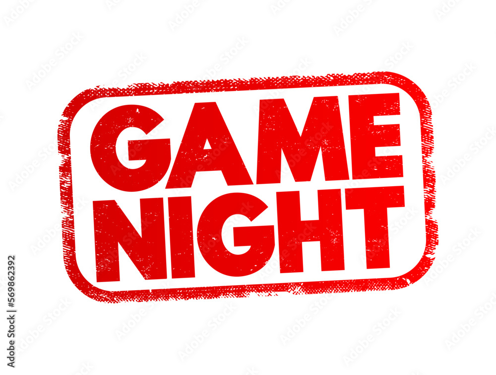 Game Night text stamp, concept background Stock Vector | Adobe Stock