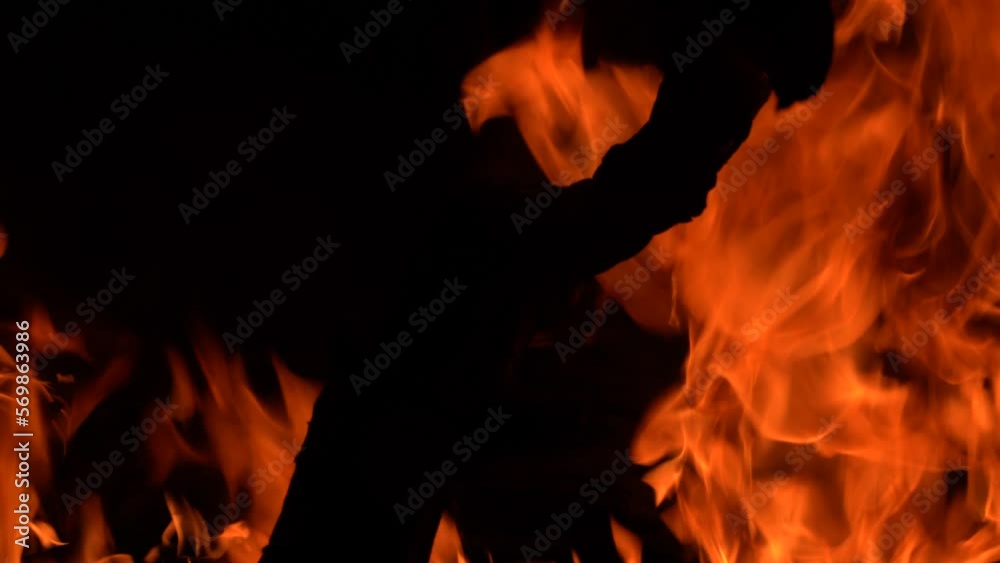Burning gasoline. Flammable explosive liquid. Fire on black background ...