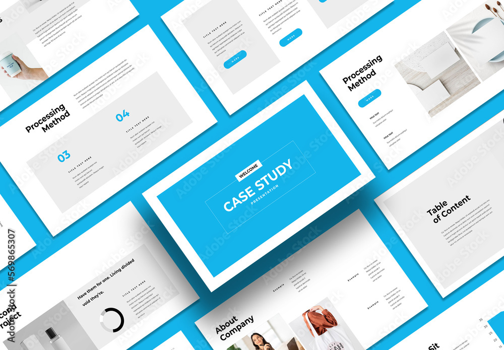 Case Study Presentation Stock Template | Adobe Stock