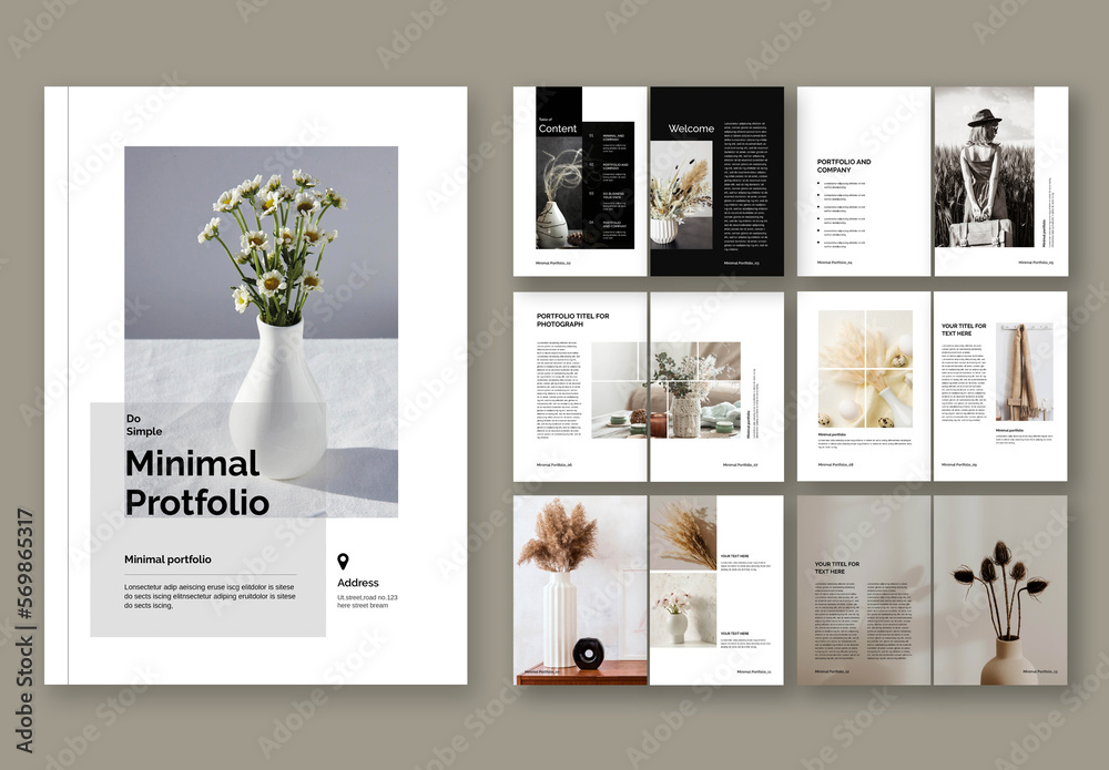 Minimal Portfolio Stock Template | Adobe Stock