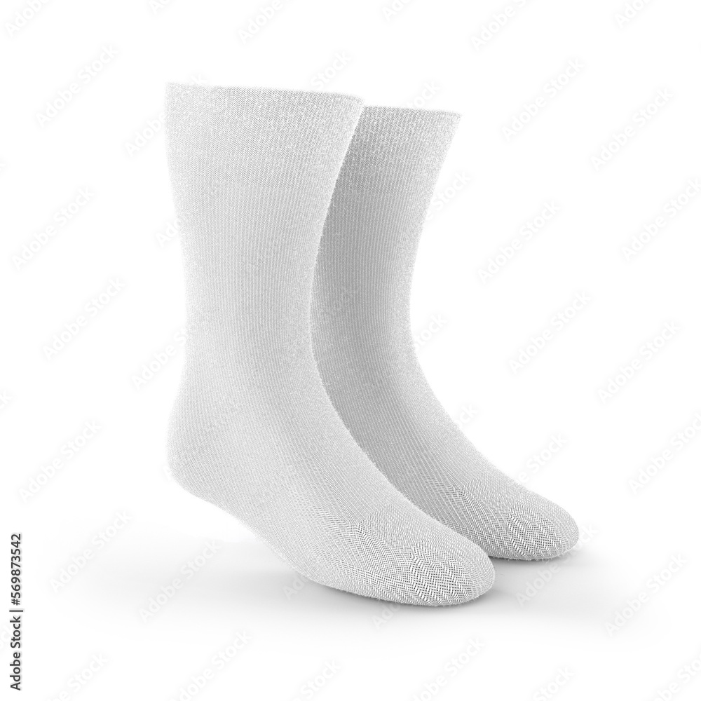 White socks mockup realistic transparent with shadow Stock Illustration ...