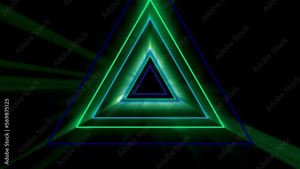 neon green triangle seamless loop modern motion graphics background ...